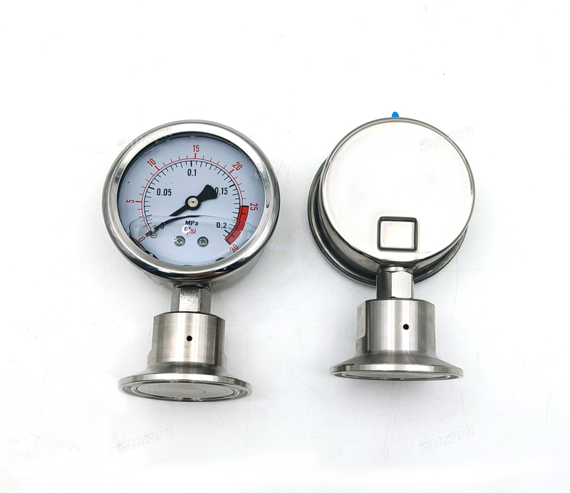 Stainless Steel Tri Clamp End Diaphragm Pressure Gauge 0-30psi from ...