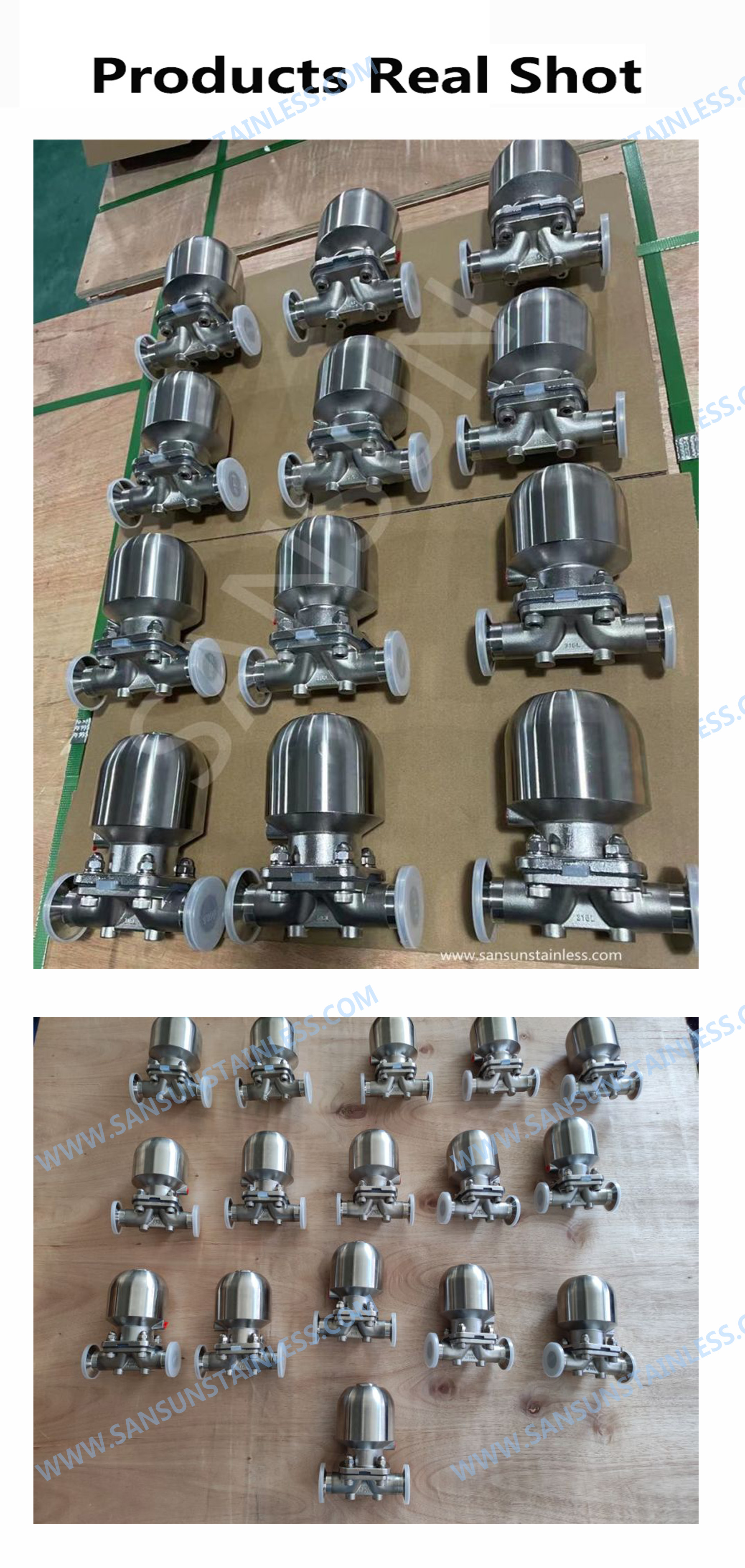 Sanitary Pneumatic tri clamp Diaphragm Valve Good quality valve from China manufacturer - Sansun