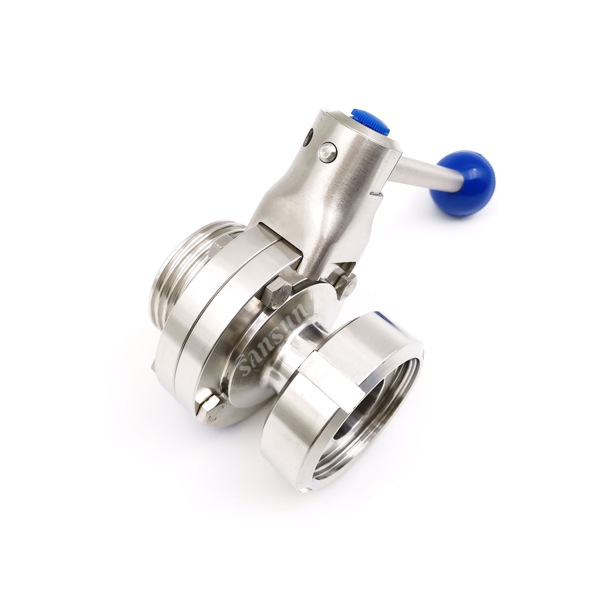 Sanitary SS304 Male Nut Butterfly Valve from China manufacturer - Sansun
